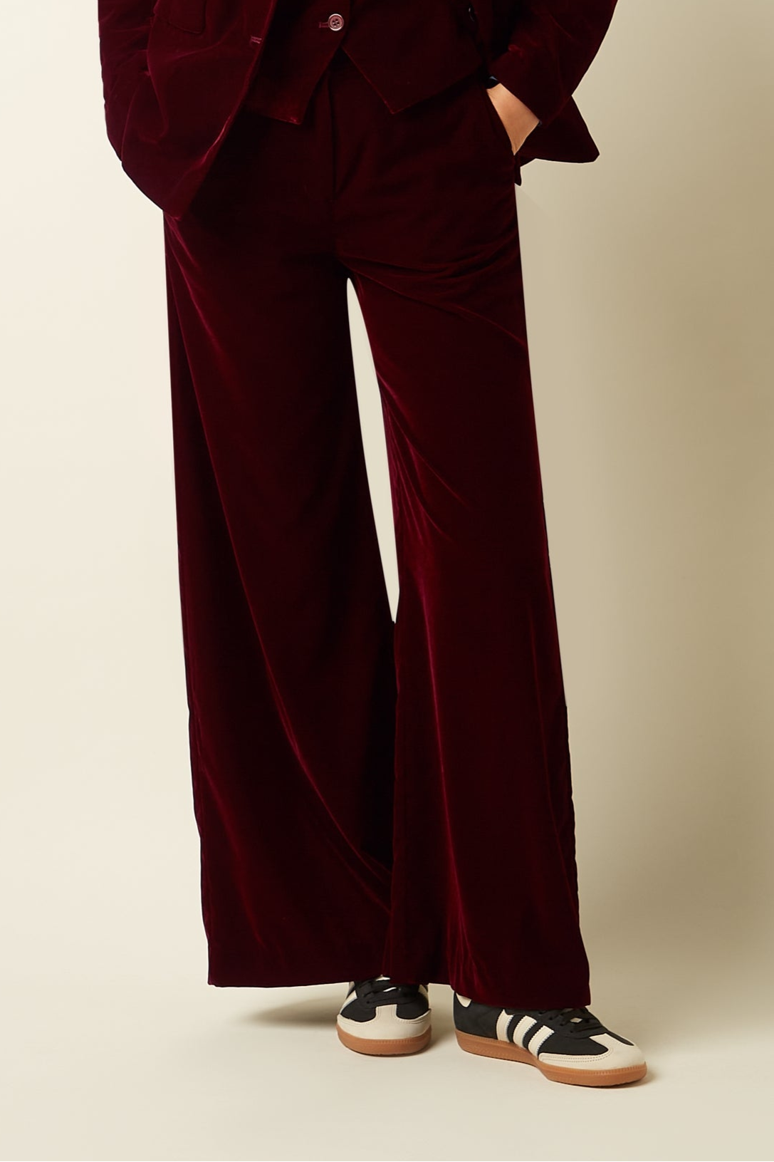 Peppa Pants Gamine Velvet - Bordeaux Red – King Louie
